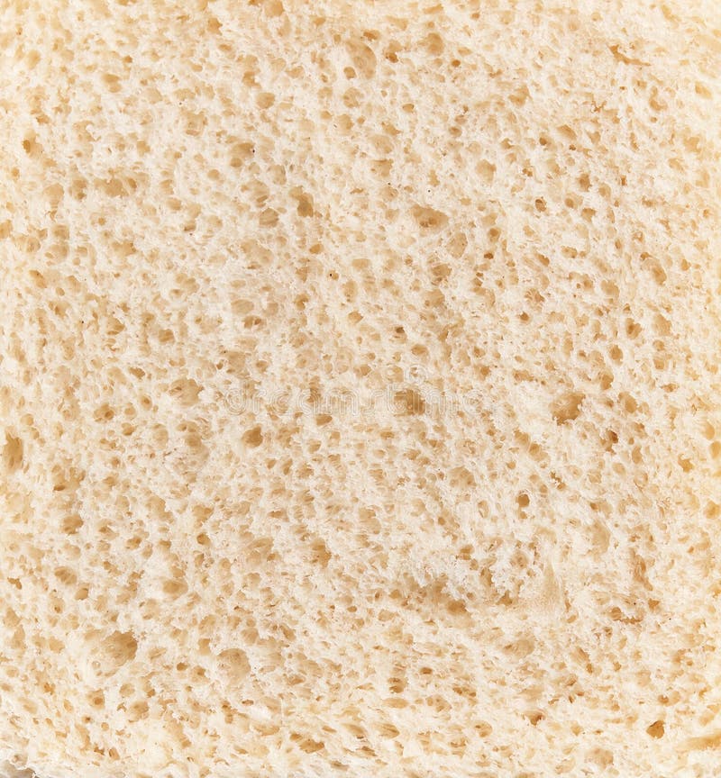Close-up Texture of a Sliced White Bread Highlighting Its Porous ...