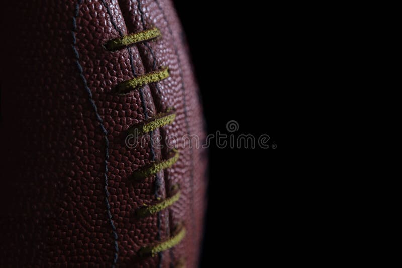 Close-up of Texture and Stitch on American Football Stock Image - Image ...