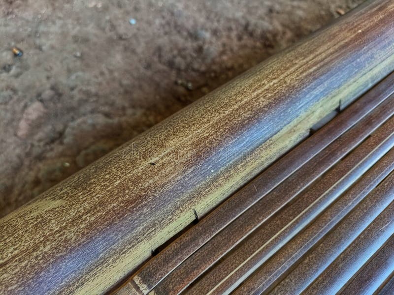 Close-Up Texture of Traditional Bamboo Bench. Stock Image - Image of ...