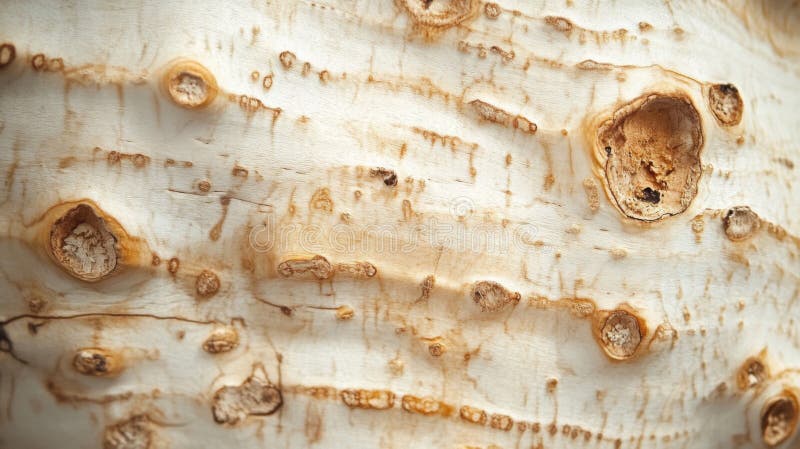 Close-up Texture of Tree Bark with Knots and Grain Stock Illustration ...