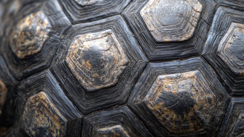 Close-up Texture of a Turtle Shell with Geometric Patterns Stock ...