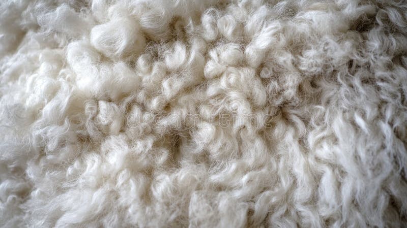 Close-up Texture of White, Curly Fur Stock Illustration - Illustration ...