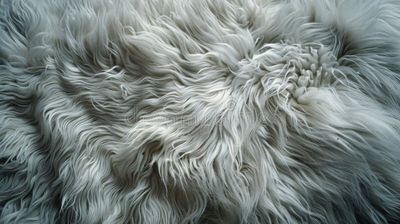 Close-up Texture of White Fluffy Fur with Soft, Wavy Patterns Stock ...