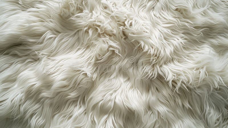 Close Up Texture of a White Fluffy Rug with Soft Fibers Stock ...