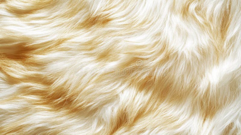 Close-up Texture of White and Gold Fur with Subtle Waves Stock ...