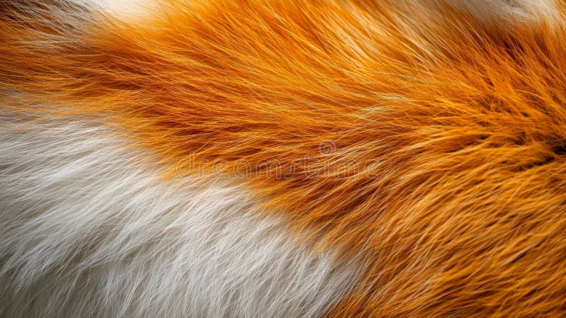 Close-up Texture of White and Orange Animal Fur Stock Illustration ...