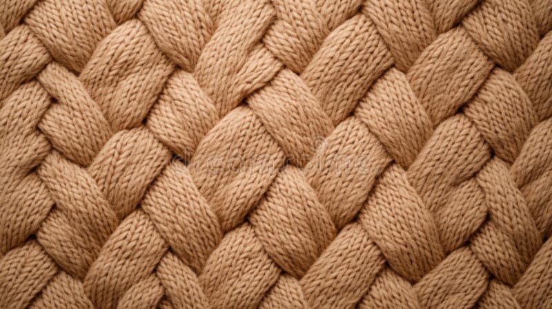 Close-up Texture of a Woven Brown Fabric, Creating a Diagonal Pattern ...