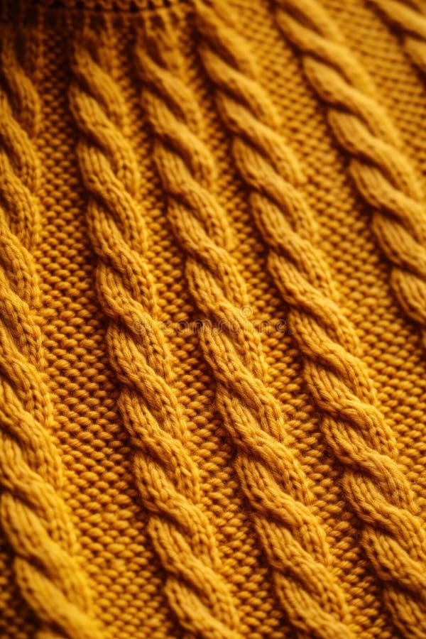 Close-up Texture of a Yellow Knitted Woolen Sweater Stock Photo - Image ...