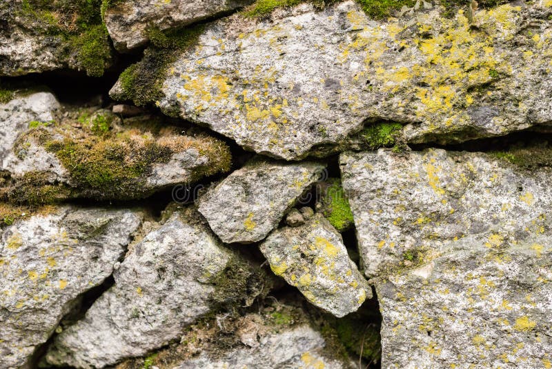 Close-up Textured Background Irregular Natural Stone Wall is Made of ...