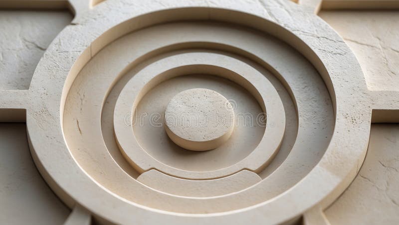 Close Up of a Textured Beige Stone Architectural Element with ...