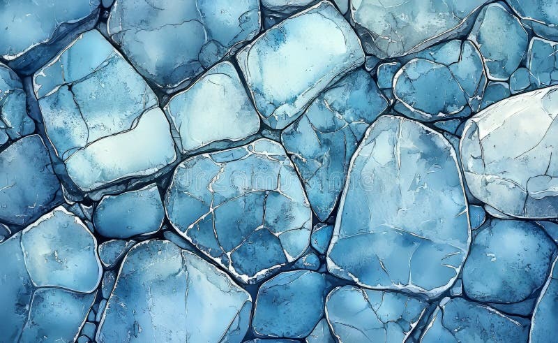 This Close-up of a Textured Blue Ice Surface Showcases the Complex ...