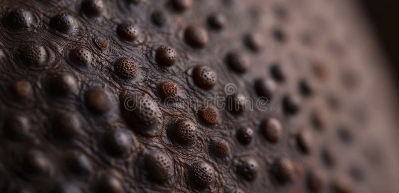 Close-up of Textured Brown Bumpy Leather Surface with Diverse Patterns ...