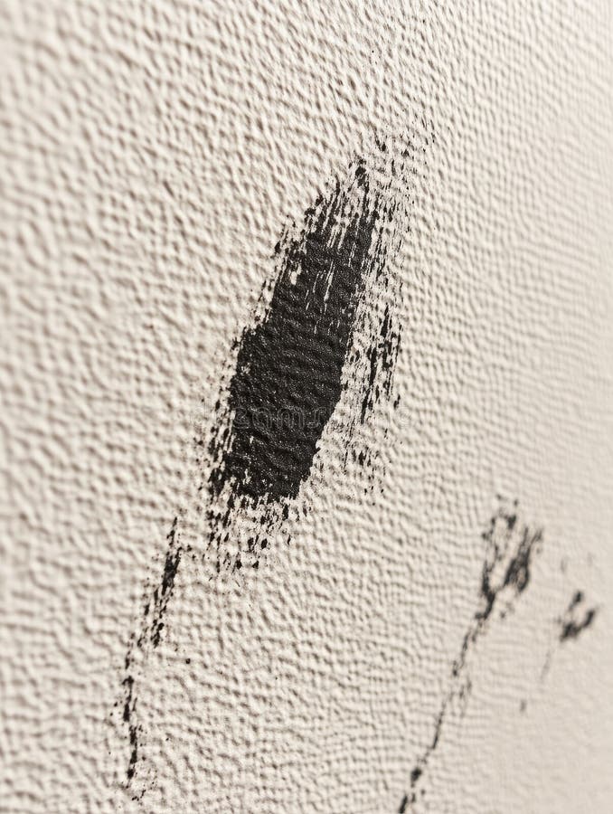 Close-up of Textured Canvas with Black Paint Marks. Stock Image - Image ...