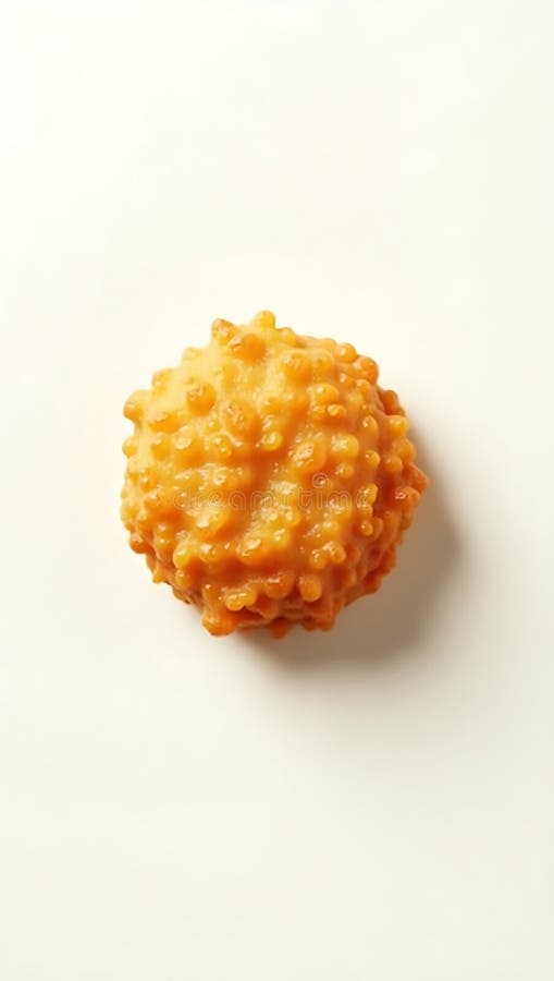 Close-up of Textured Cheese Ball on a Plain Surface, Ideal for Culinary ...