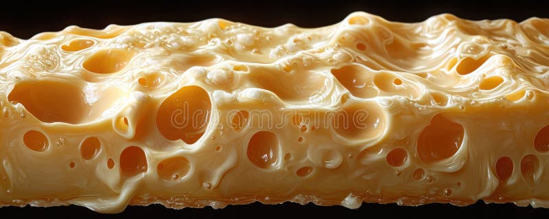 Close-up of Textured Cheese with Distinct Holes and Patterns Stock ...