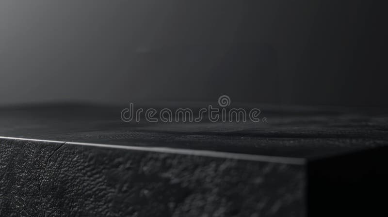 Close-up of a Textured Dark Object with a Black Background. Stock Photo ...