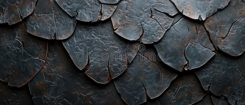 Close-up of a Textured, Dark, and Scaly Surface Stock Illustration ...
