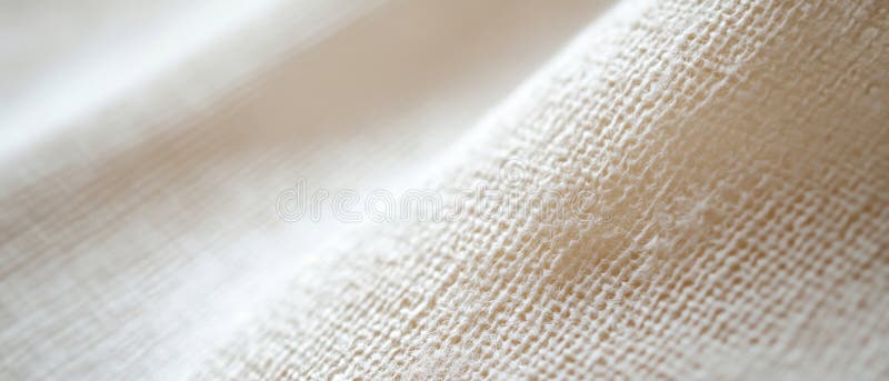 Close-up of Textured Fabric Surface Displaying Natural Beige Color and ...
