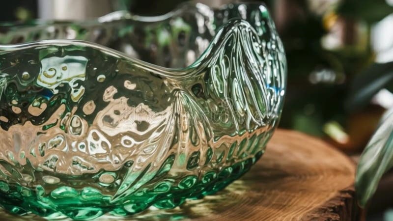 Close-up of Textured Glass Surface with Intricate Patterns and Soft ...