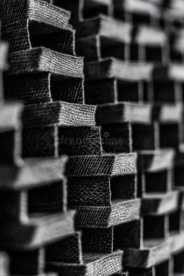 Close-up of Textured Gray Fabric Layers with Geometric Pattern Stock ...