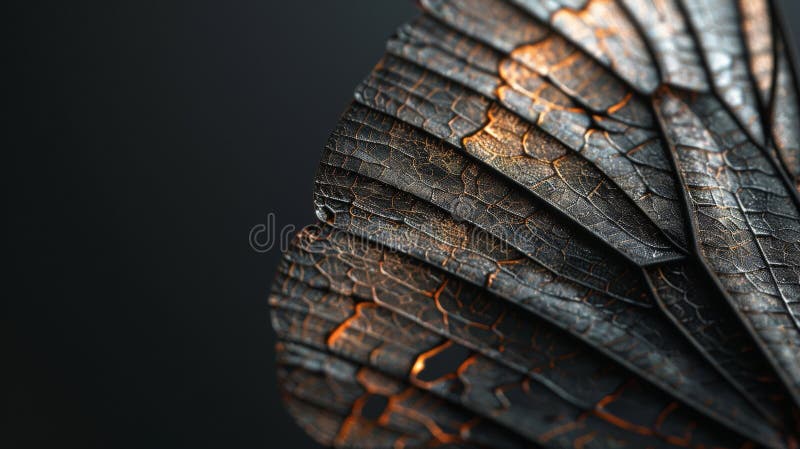 Close-up of Textured Leaf with Intricate Patterns Stock Image - Image ...