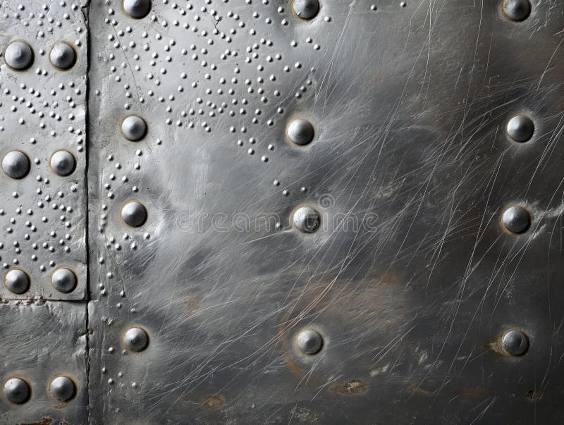 Aged Metal Surface with Rivets Stock Photo - Image of aluminum, design ...
