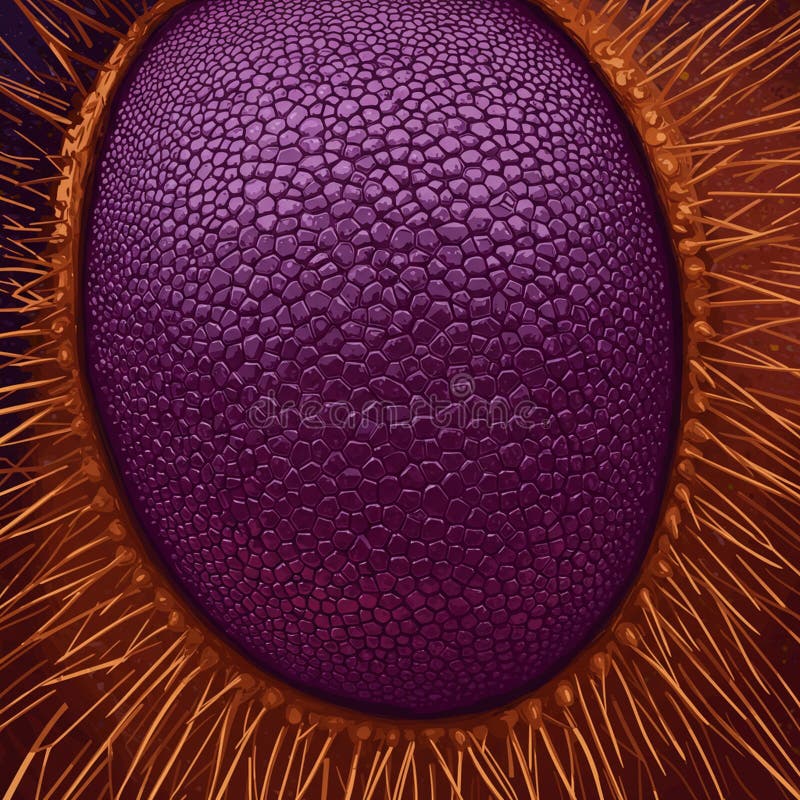 A Close-up of a Textured Oval Shape Resembling a Microscopic Cell ...