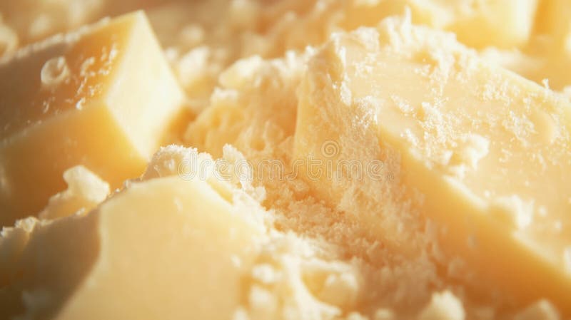 Close Up Textured Parmesan Cheese with Rich Nuttiness for Culinary Use ...