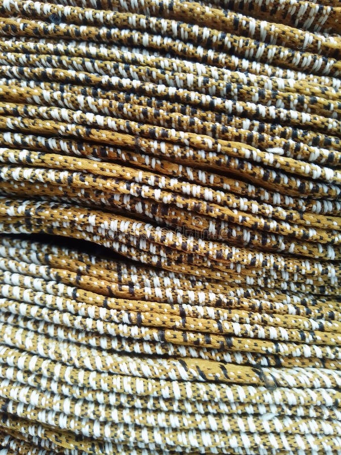 Close-Up of Textured Patterns in Coiled Fabric Rolls Stock Image ...