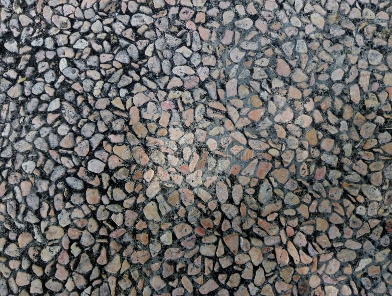 Close-Up of Textured Pebble-Stone Concrete Surface with Natural ...