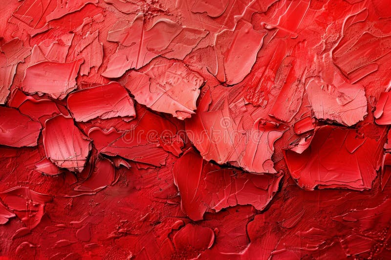 Close-up of a Textured Red Paint Surface with a Gradient Effect, Layers ...