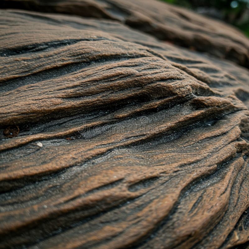 Close-up of a Textured Rock Surface Featuring Layered, Wavy Patterns of ...