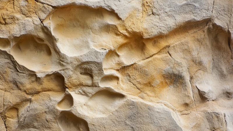 Close-up of Textured Rock Surface with Natural Indentations and ...