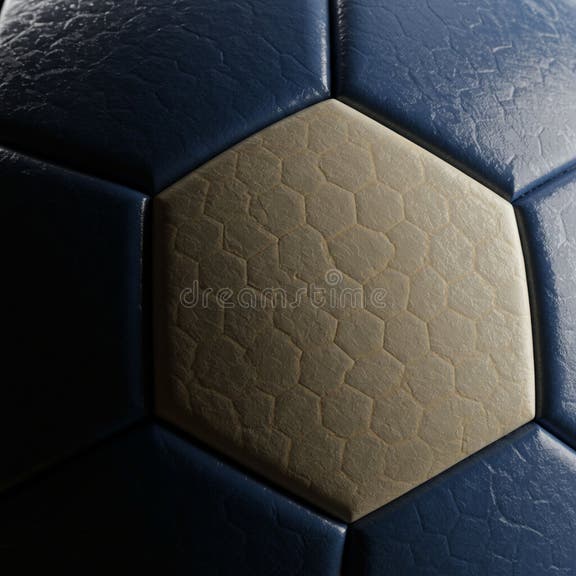 Close-up of a Textured Soccer Ball Showcasing the Hexagonal and ...