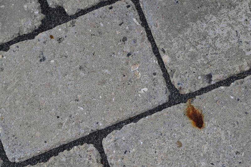 Close-up of Textured Stone Pavement with Rust Stain Stock Photo - Image ...