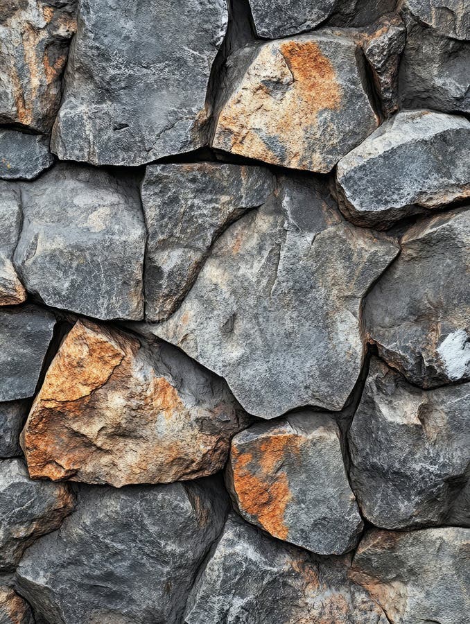 Close-up of a Textured Stone Wall Surface. Stock Photo - Image of rock ...
