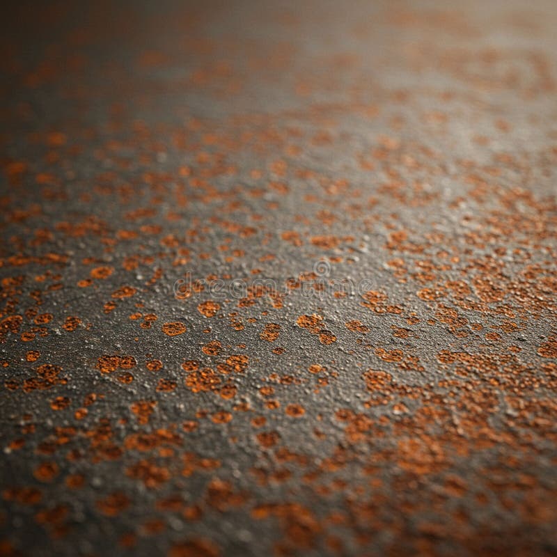 Close-up of a Textured Surface Featuring a Scattered Pattern of Rust ...