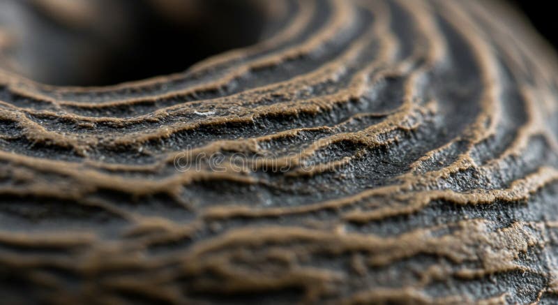 Close-up of a Textured Surface Featuring Undulating, Concentric Ridges ...
