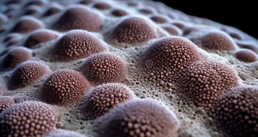 Close-up of a Textured Surface with Numerous Small Bumps and ...