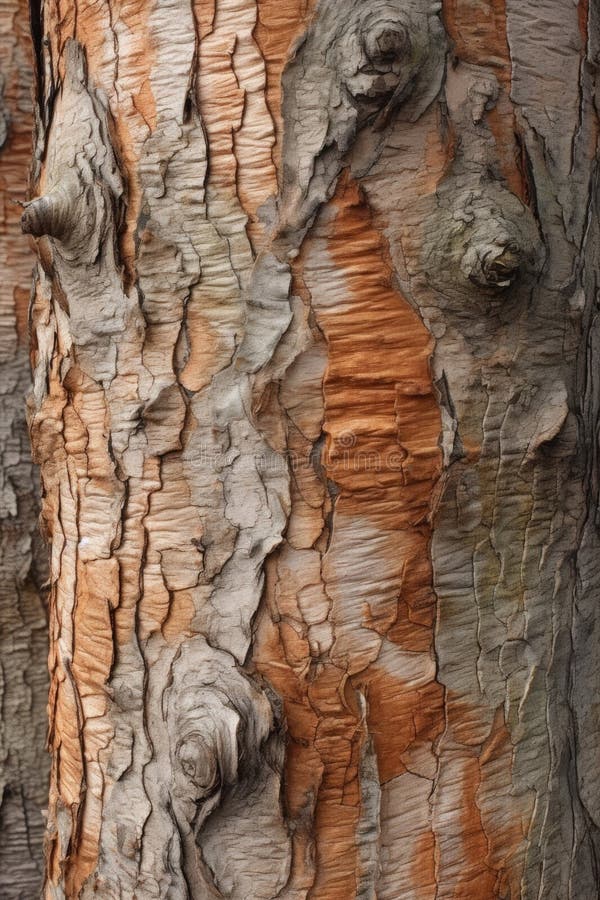 Close-up of Textured Tree Bark Surface Stock Illustration ...