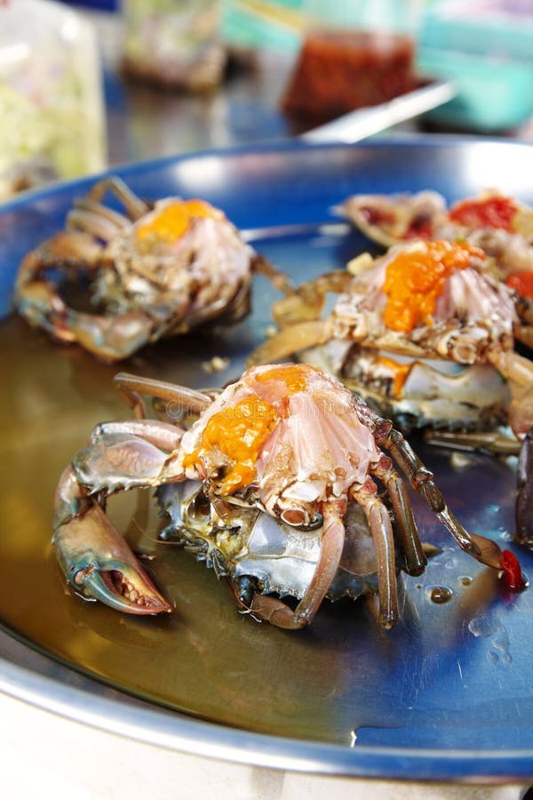 Close Up Thai Crab on Plate Stock Photo - Image of crab, cook: 41358130
