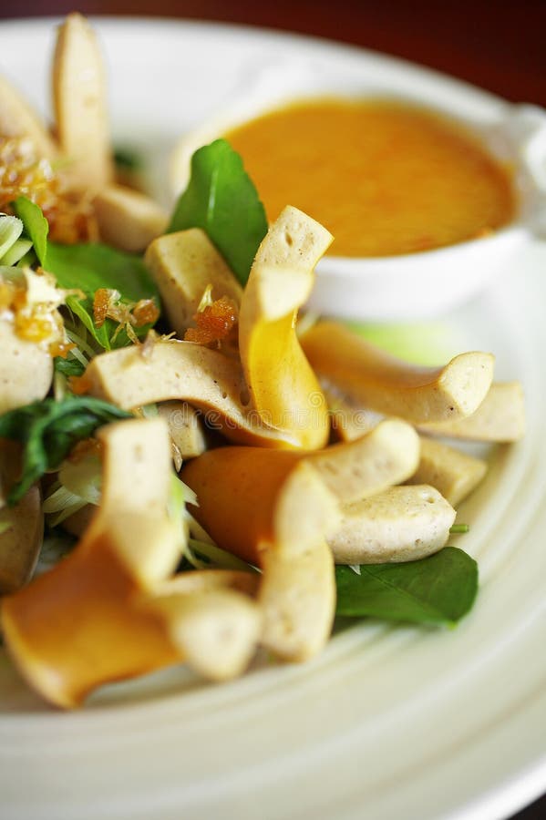 Close Up Thai Sausage and Basil Steam Stock Photo - Image of steam ...