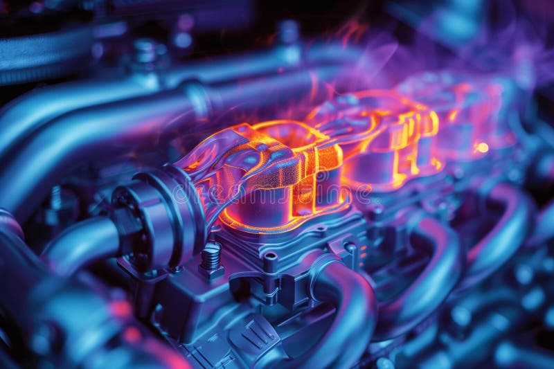 Closeup of a Thermal Camera Image Showing Heat Distribution in an ...