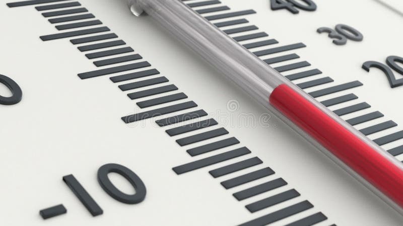 Close Up at Thermometer and Increasing Temperature. Stock Video - Video ...
