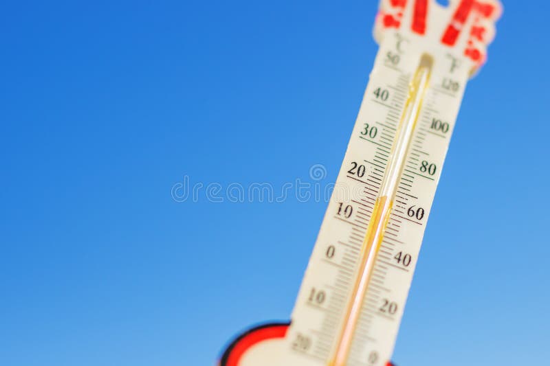 Close Up of a Thermometer Showing 80 Degrees Fahrenheit Stock Photo ...