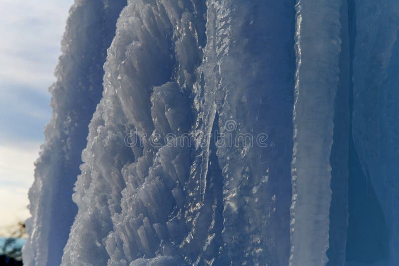 Many Icicles Hanging from the Ceiling of the Cave Stock Photo - Image ...