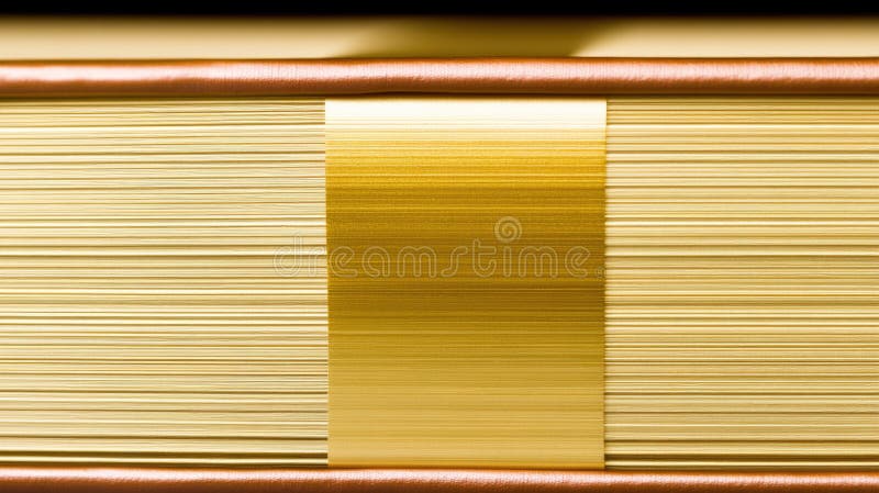 Close-up of a Thick Book S Golden Edge Pages Stock Photo - Image of ...