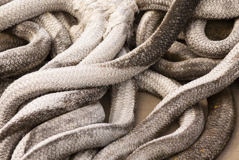 Close Up of Thick Sailing Ropes Stock Photo - Image of hurricane, ship ...