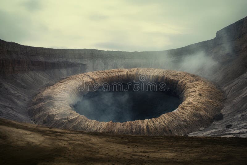 Close-up of Thick Smoke Rings Emerging from Volcanic Crater Stock ...