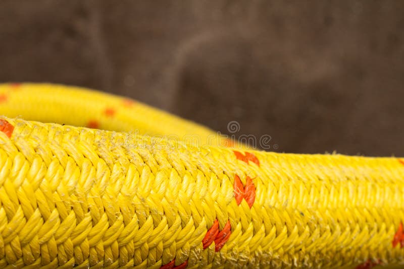 Close Up of a Thick Yellow Rope Stock Photo - Image of exhausting ...